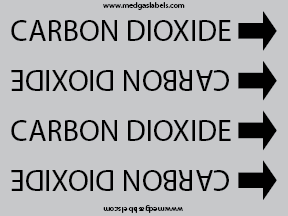 Carbon Dioxide Pipe Label - Environmental and Medical Gas Services