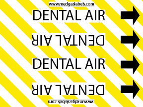 Dental Air Pipe Label - Environmental and Medical Gas Services