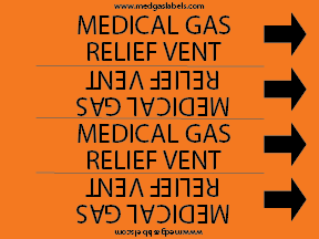 Medical Gas Relief Pipe Label - Environmental and Medical Gas Services