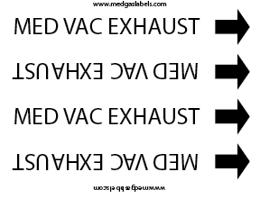 Medical Vacuum Exhaust Pipe Label - Environmental and Medical Gas Services