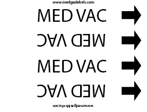 Medical Vacuum Pipe Label - Environmental and Medical Gas Services