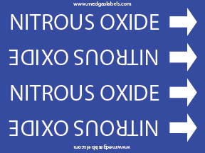 Nitrous Oxide Pipe Label - Environmental and Medical Gas Services