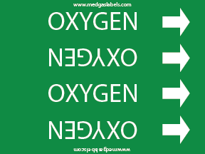 Oxygen Pipe Label - Environmental and Medical Gas Services