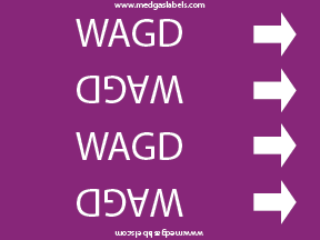WAGD Pipe Label - Environmental and Medical Gas Services